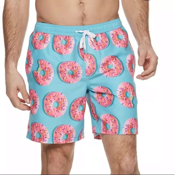 Trinity | Swim | Trinity Graphic Design Swim Trunks With Donuts Mens ...